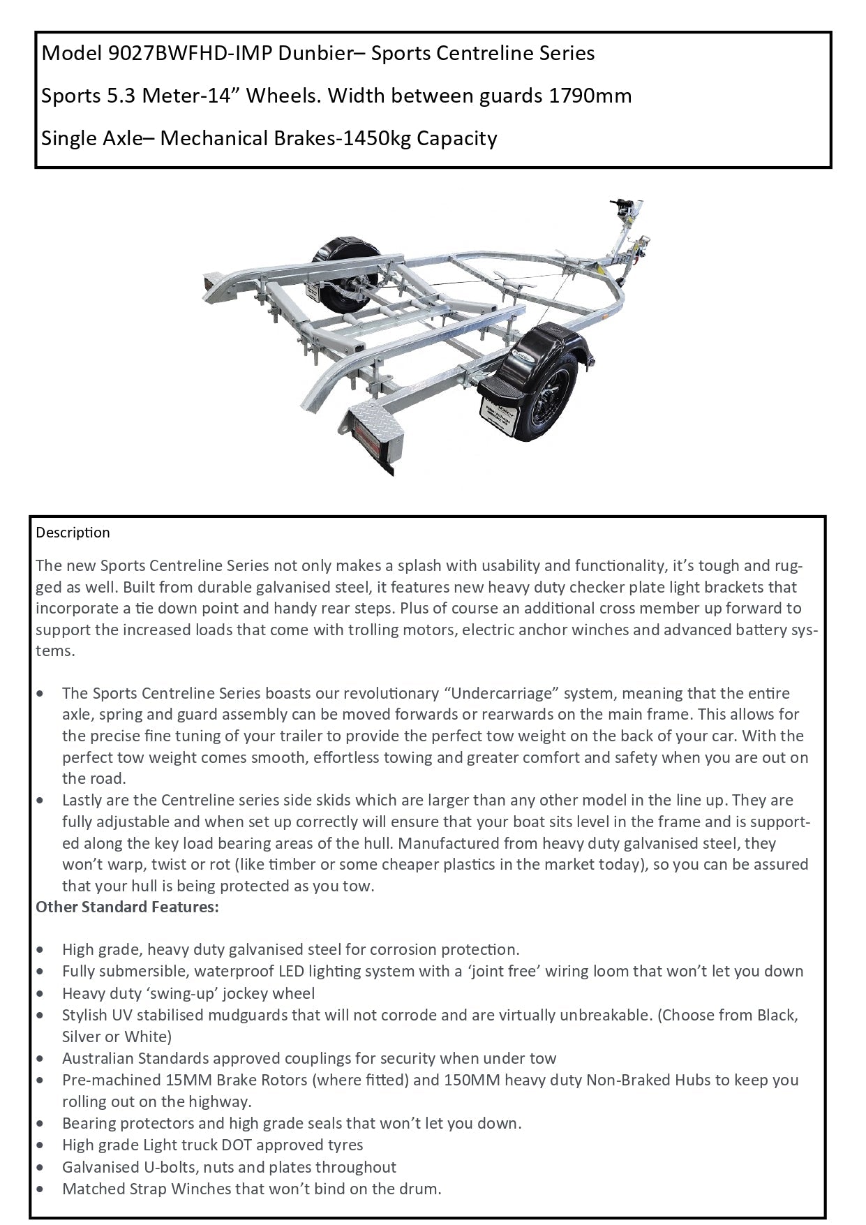 Model 9223 - Dunbier - Sports Centreline Series